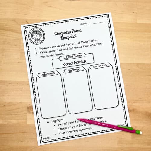 How to Write a Rosa Parks Poem - Primary Flourish
