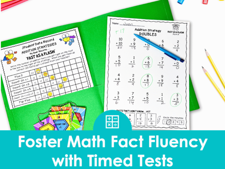 How To Foster Math Fact Fluency With Timed Tests - Primary Flourish