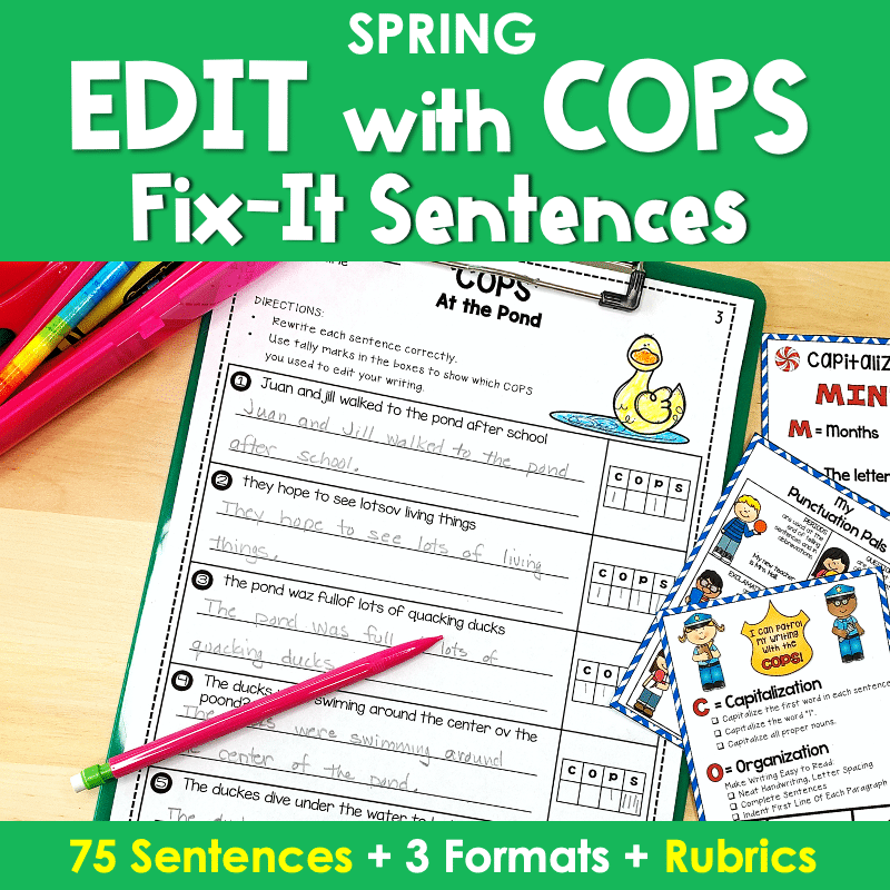 Spring Fix-it-Sentences - Primary Flourish